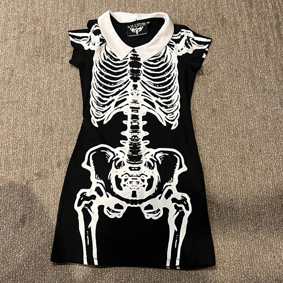 Killstar | Dresses | Killstar Morgue Mistress Skeleton Garter Dress ...